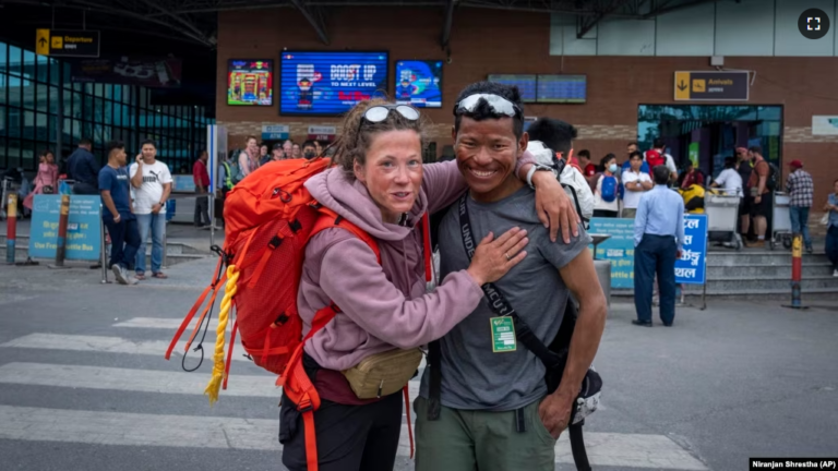 2023-07-31 Norwegian Woman, Nepali Sherpa Guide Set Mountain Climbing ...